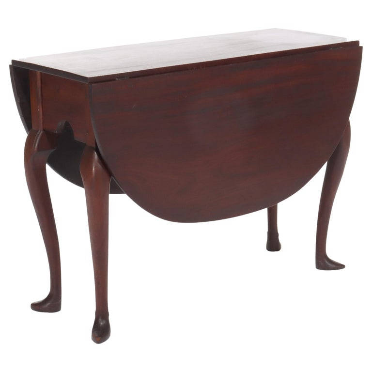 18thC Chippendale Mahogany Drop Leaf Claw & Ball Foot Gate Leg Table ...